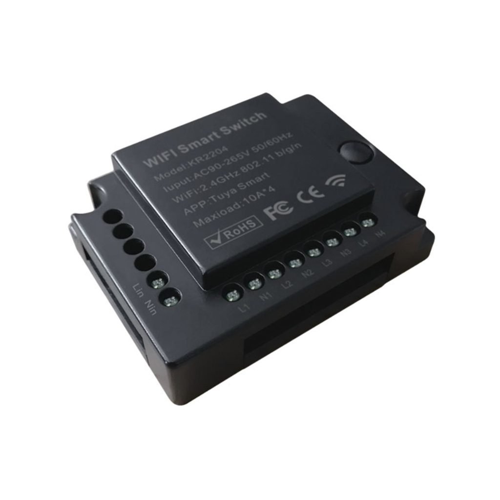 4CH 220V 10A Wifi smart switch - 4gangs - Tuya or smart life app ...